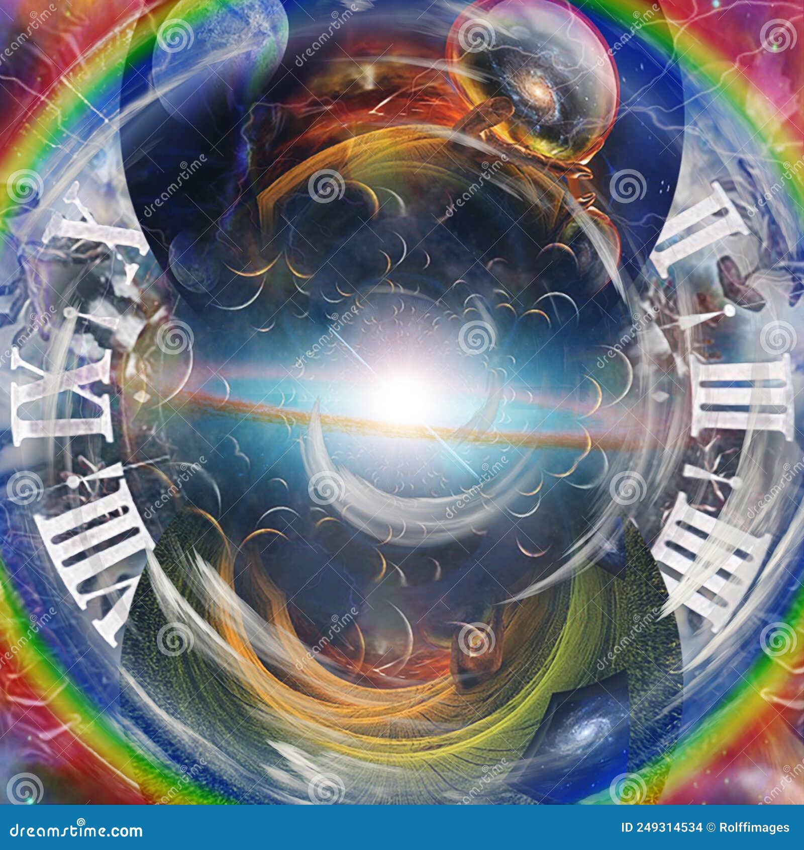 Vision through Time and Space Stock Illustration - Illustration of ...