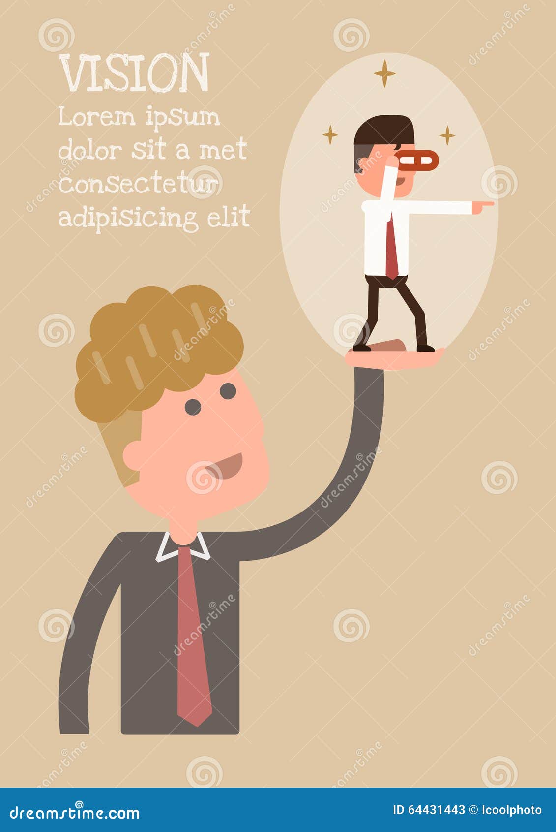 Vision stock vector. Illustration of career, forecasting - 64431443