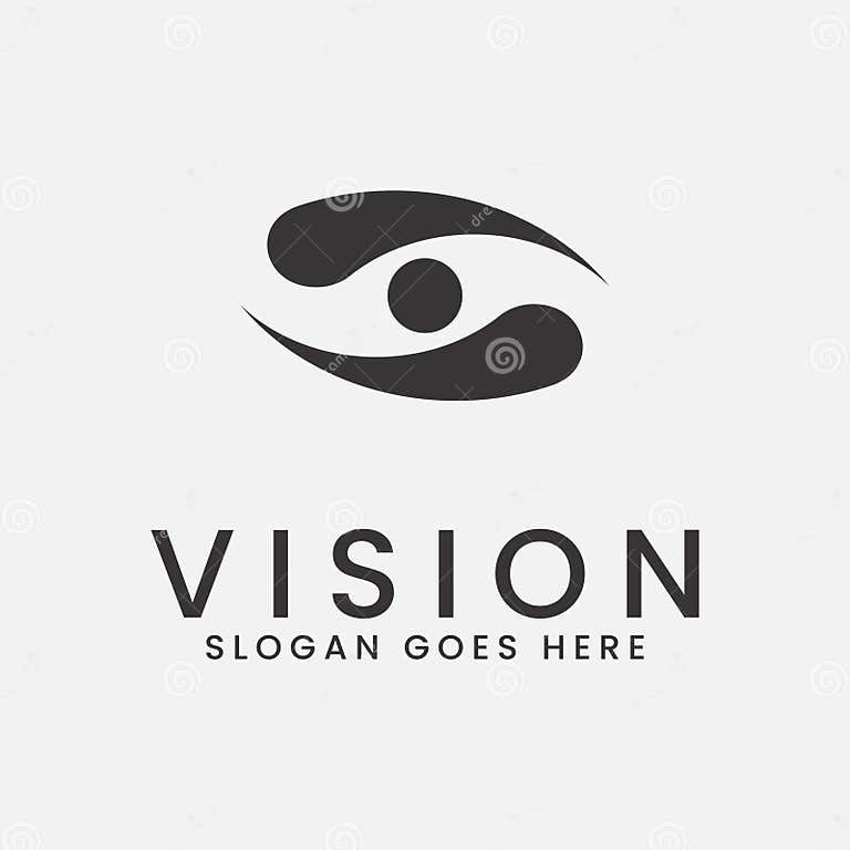 Vision Logo Vector Template Concept Stock Vector - Illustration of ...