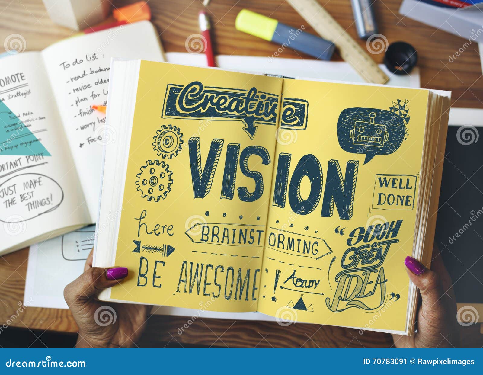 Vision Visionary Objectives Future Brainstorming Concept Stock Image ...