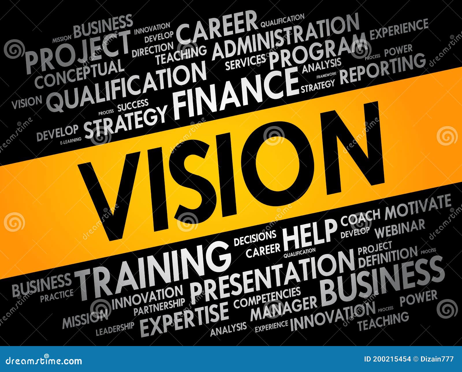 Vision word cloud concept stock illustration. Illustration of plan ...