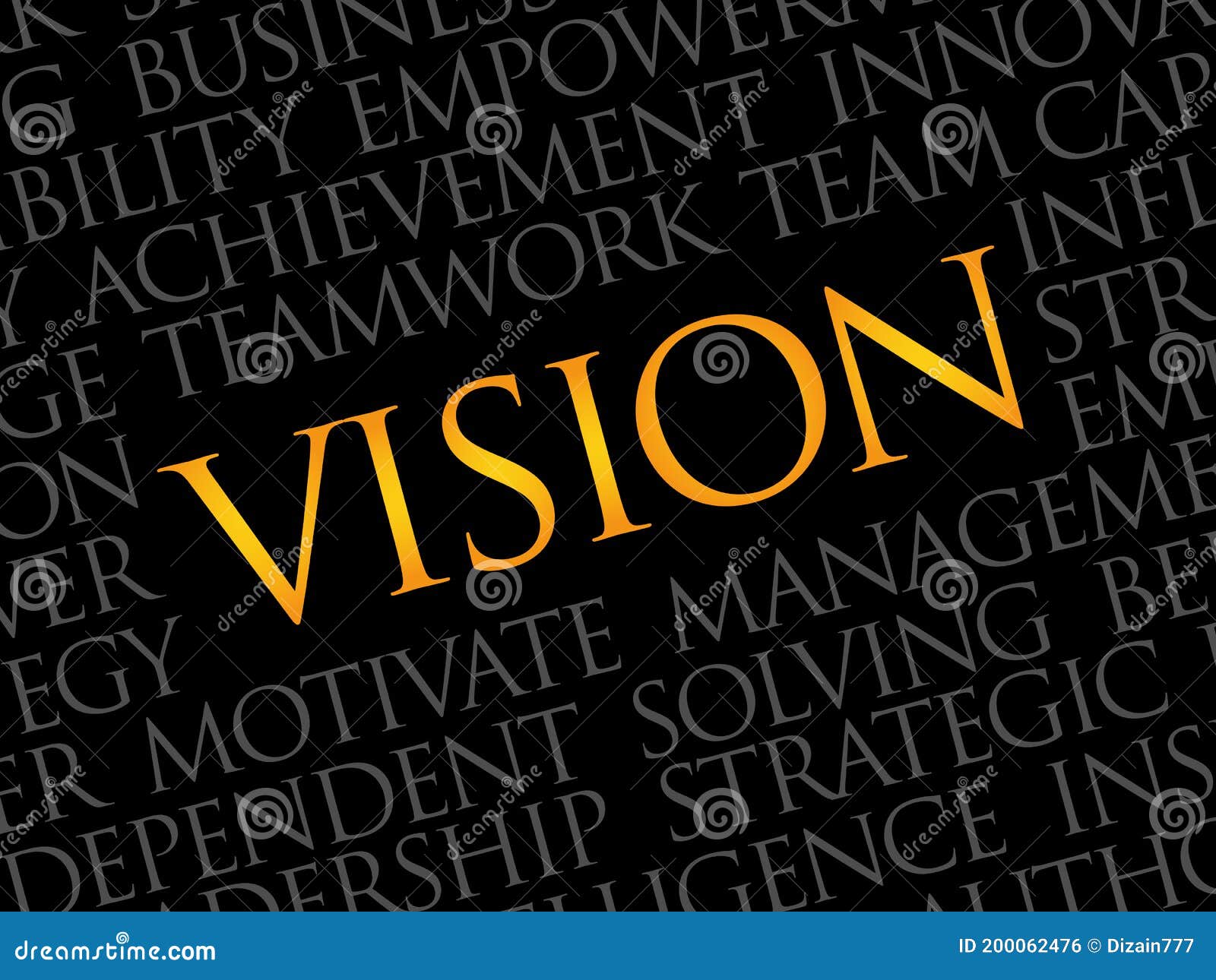 Vision word cloud stock illustration. Illustration of motivation ...