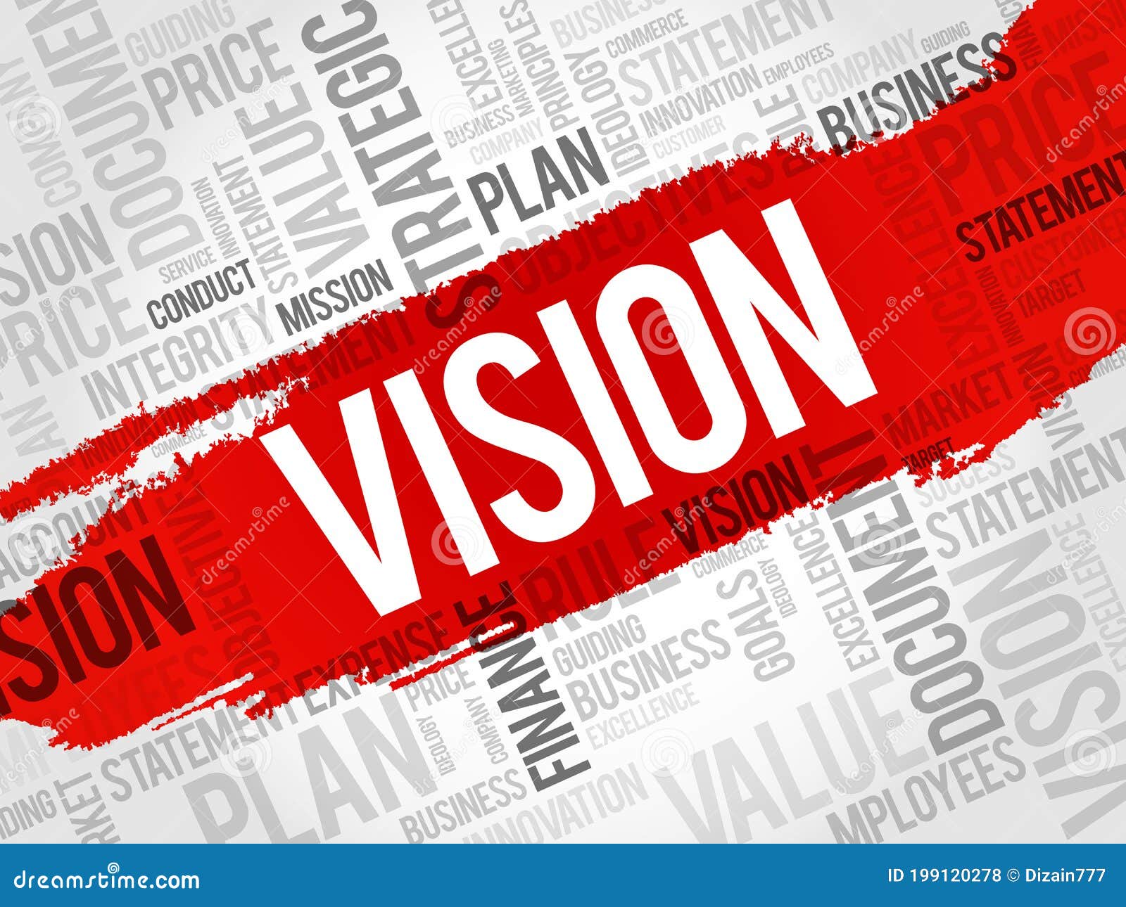 VISION word cloud collage stock illustration. Illustration of business ...