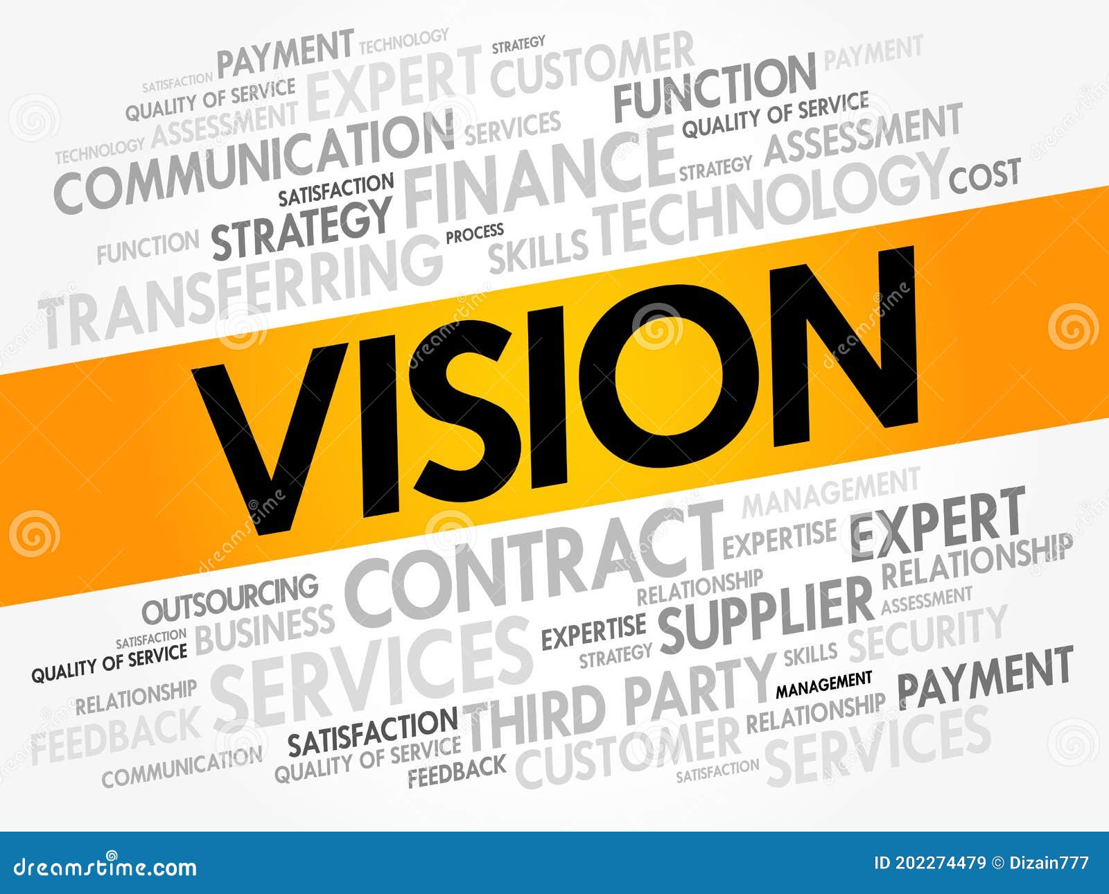 Vision word cloud collage stock illustration. Illustration of research ...