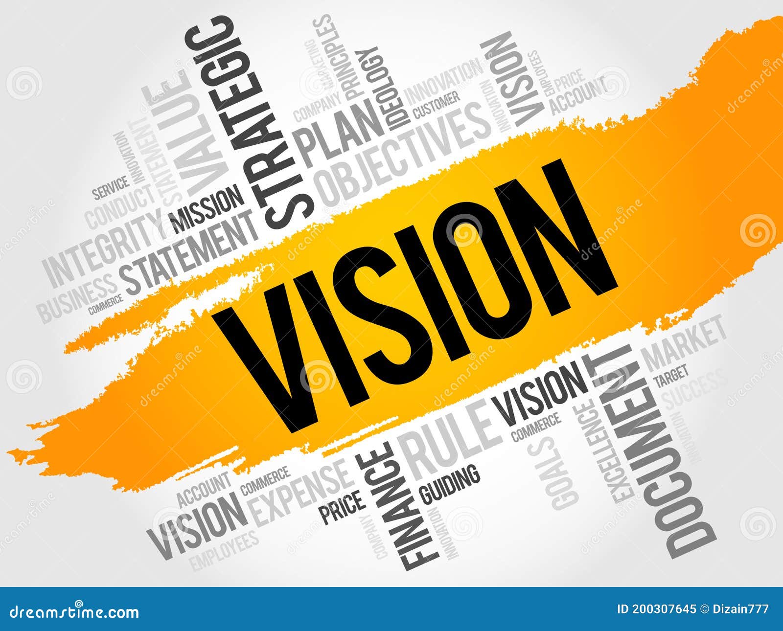 Vision word cloud stock illustration. Illustration of strategy - 200307645