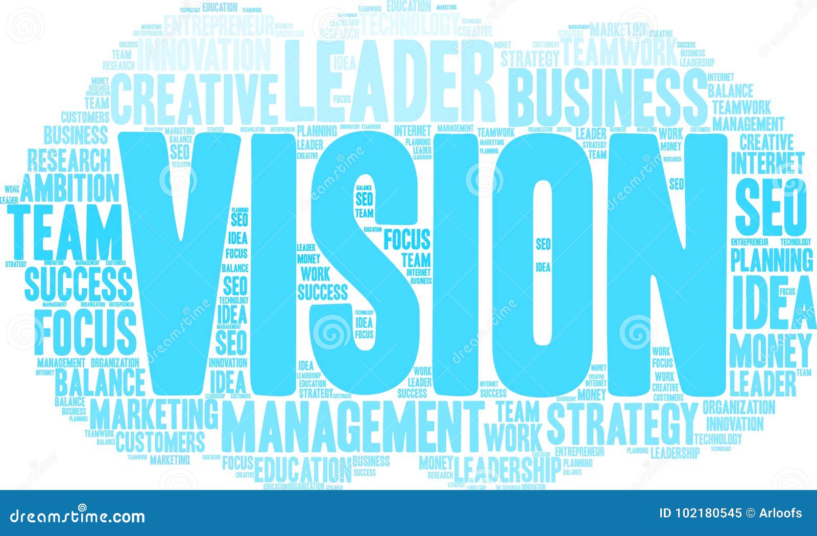 Vision Word Cloud stock illustration. Illustration of money - 102180545