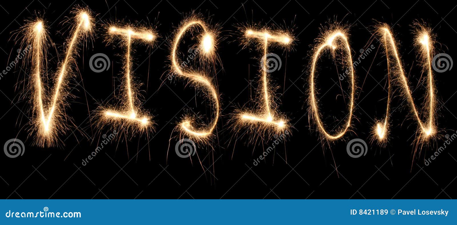 Vision word sparkler stock image. Image of idea, phasm - 8421189