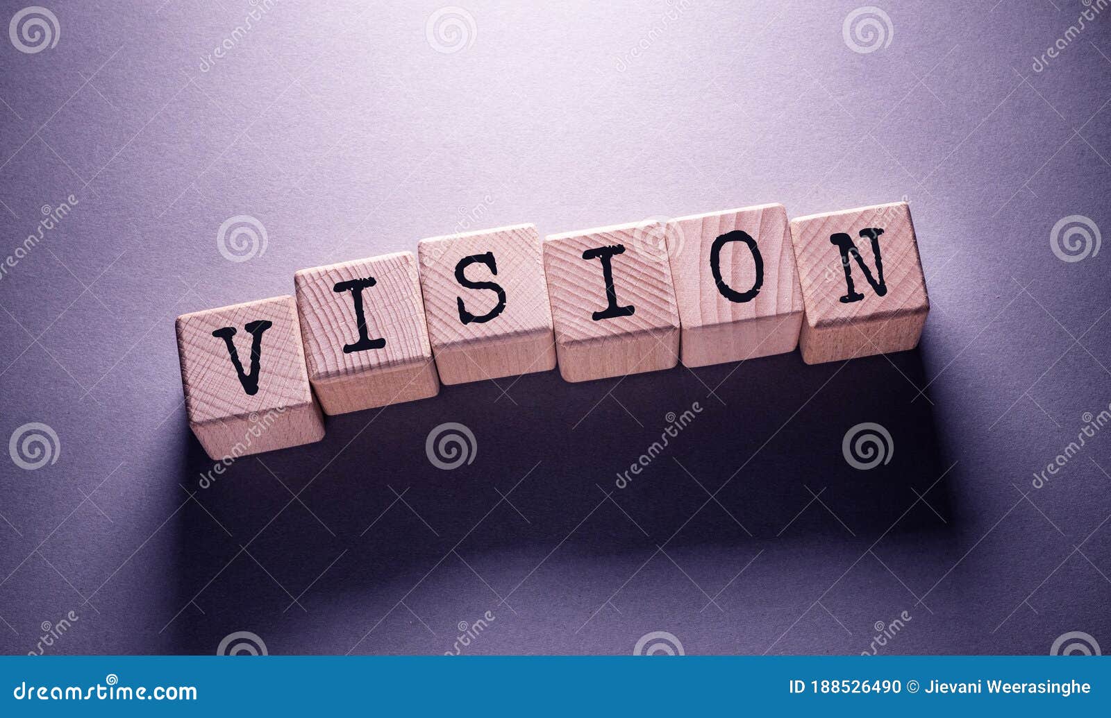 Vision Word with Wooden Cubes Stock Photo - Image of idea, company ...