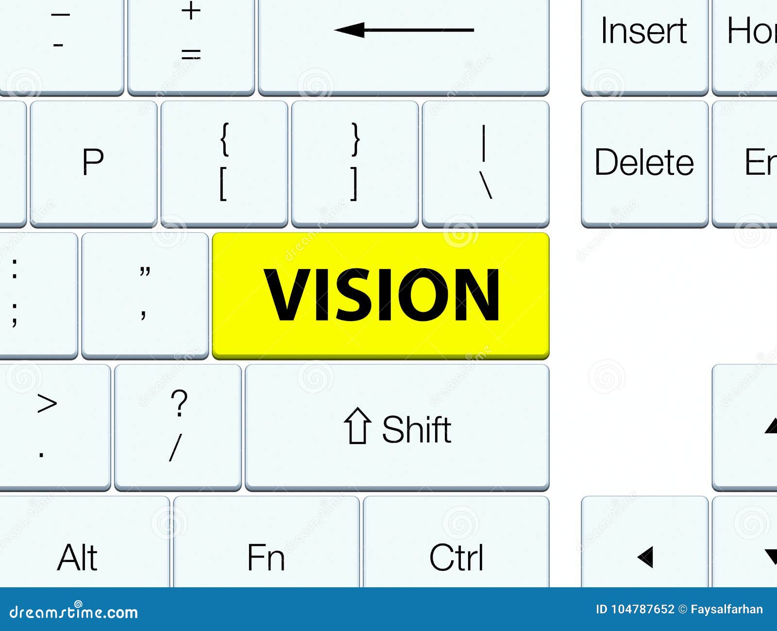 Vision Yellow Keyboard Button Stock Illustration - Illustration of idea ...