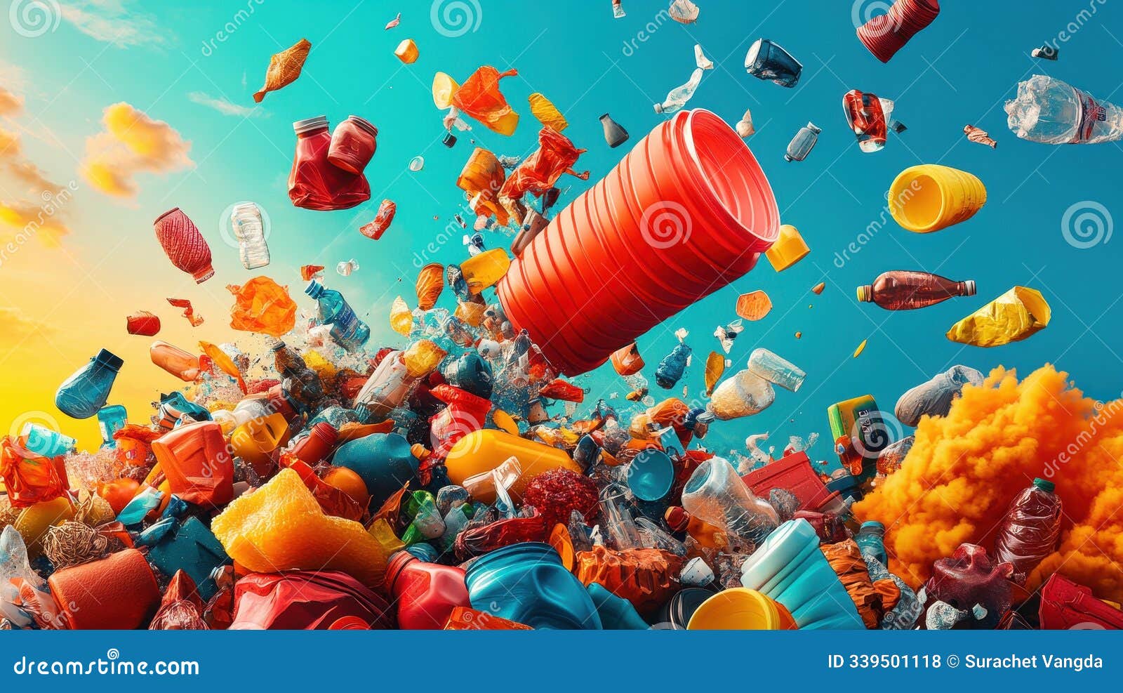 Vision of a Zero Plastic Waste Initiative Stock Photo - Image of ...