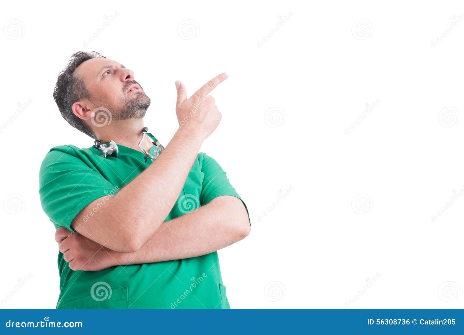 Visionary Doctor Thinking and Having an Idea Stock Photo - Image of ...