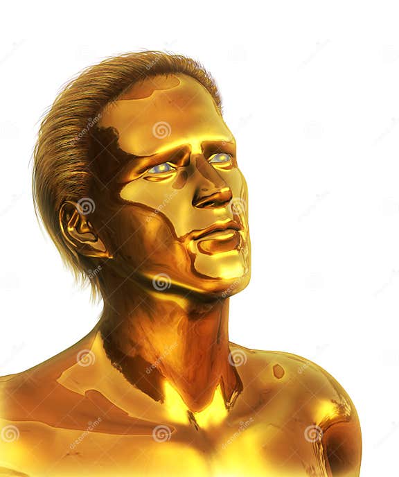 Visionary - Golden Man stock illustration. Illustration of priceless ...