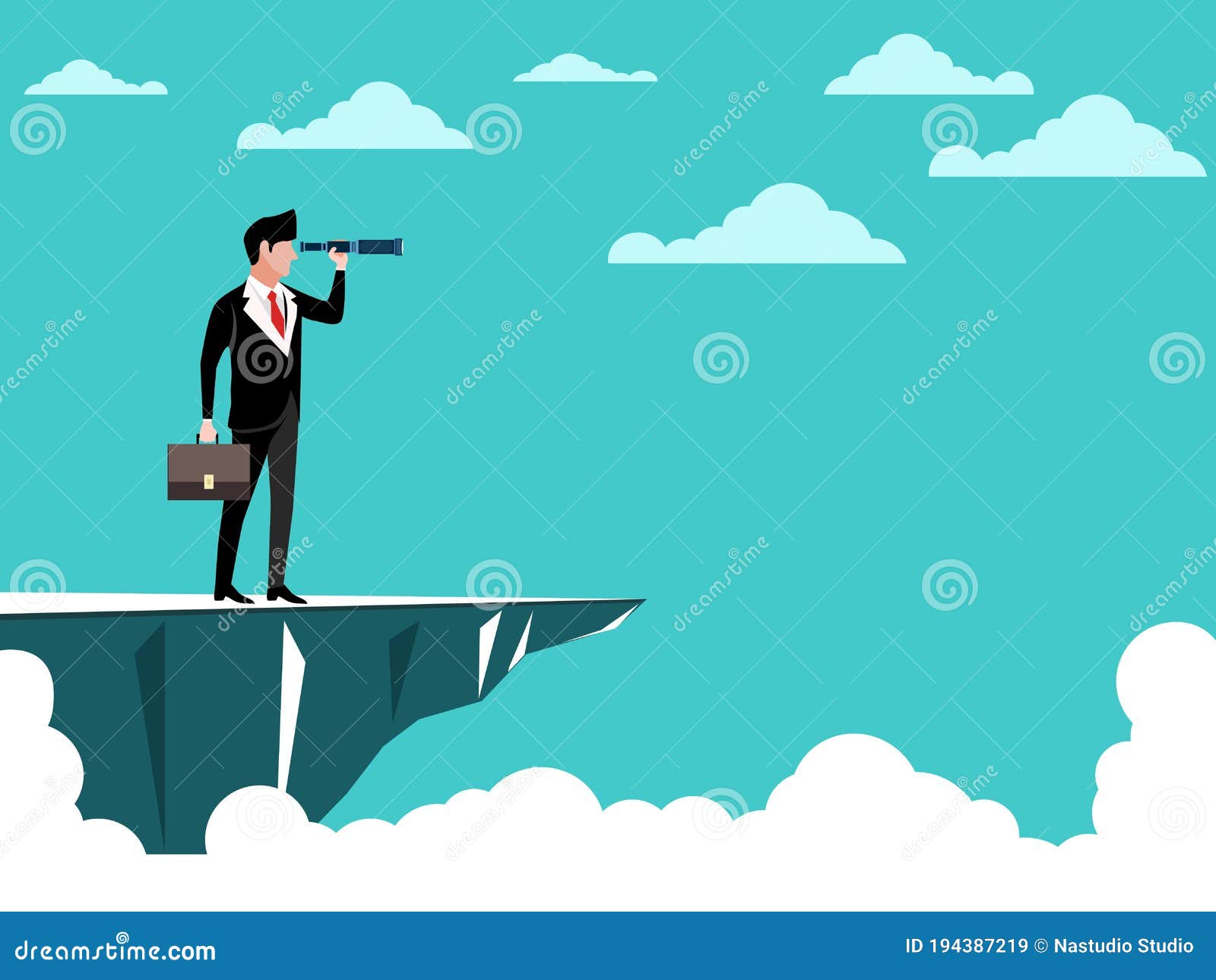Visionary Leadership Concept Vector Illustration With Business Man ...