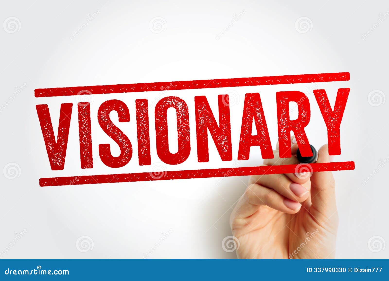 Visionary is One Who Can Envision the Future, Text Stamp Concept ...