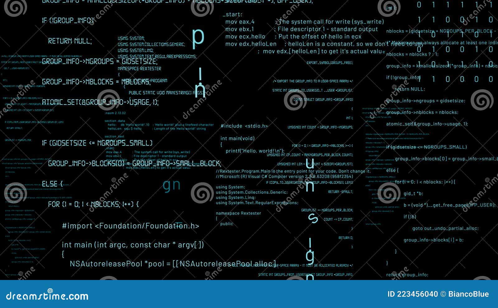 Visionary Programming and Coding of Future Software Stock Illustration ...