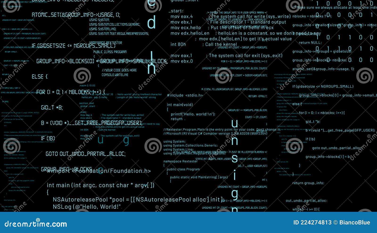 Visionary Programming and Coding of Future Software Stock Illustration ...