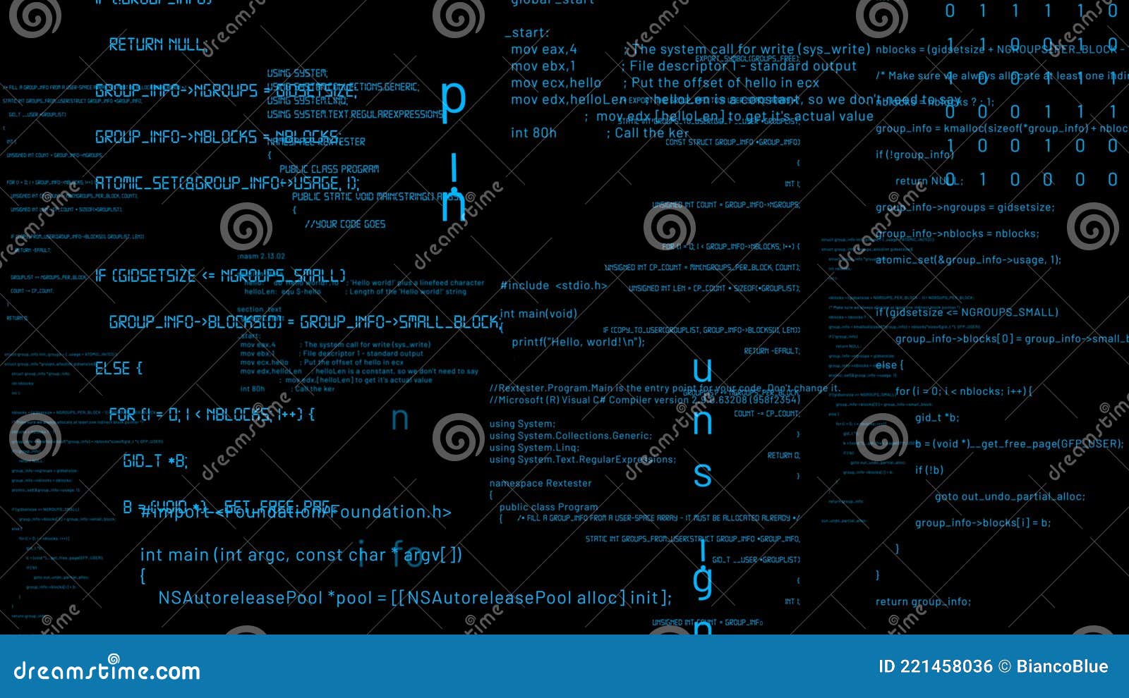 Visionary Programming and Coding of Future Software Stock Illustration ...