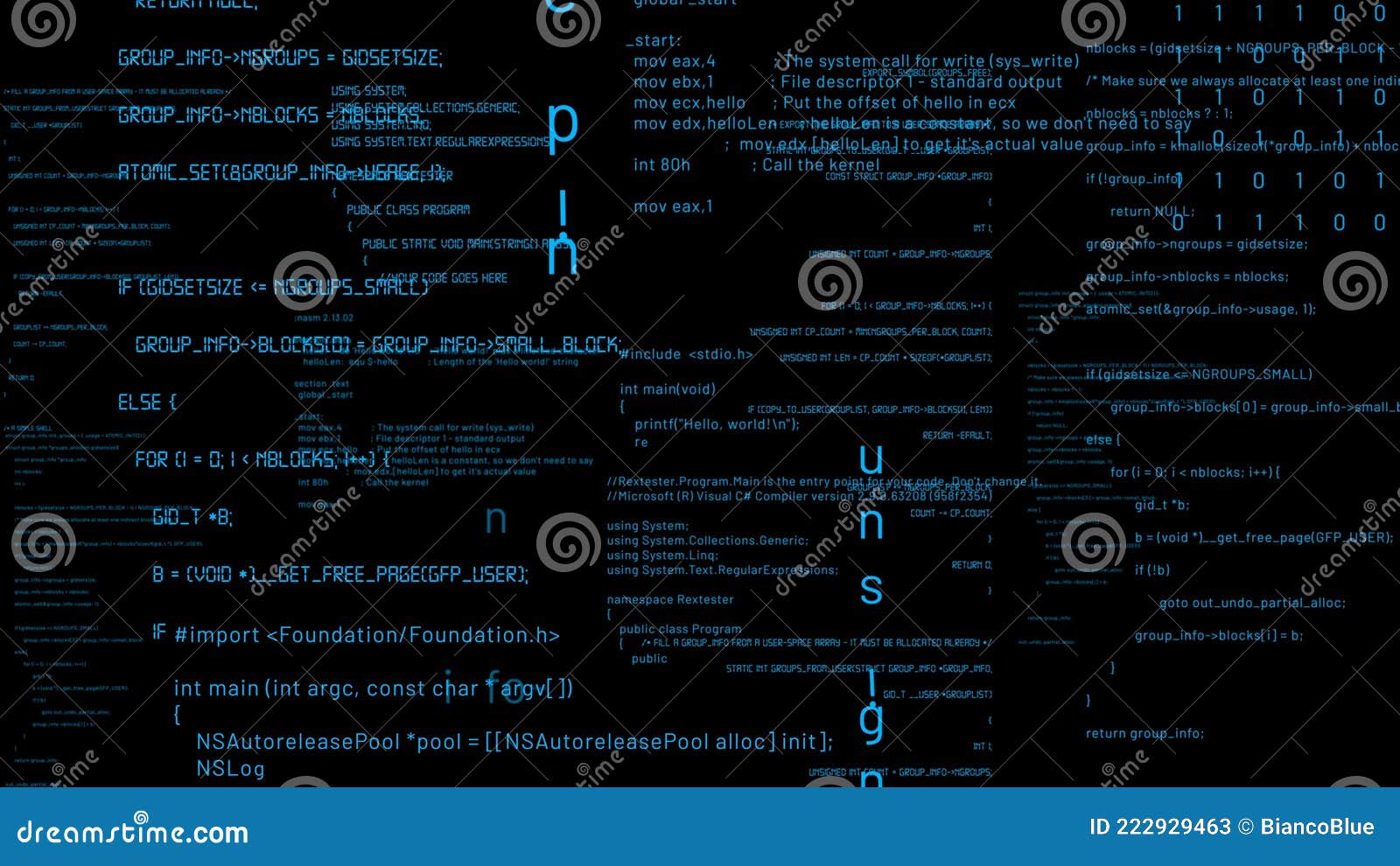 Visionary Programming and Coding of Future Software Stock Illustration ...