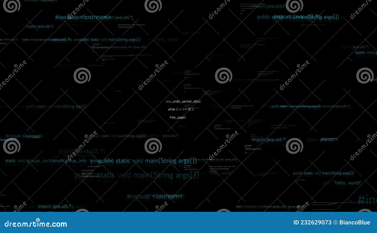 Visionary Programming and Coding of Future Software Stock Illustration ...