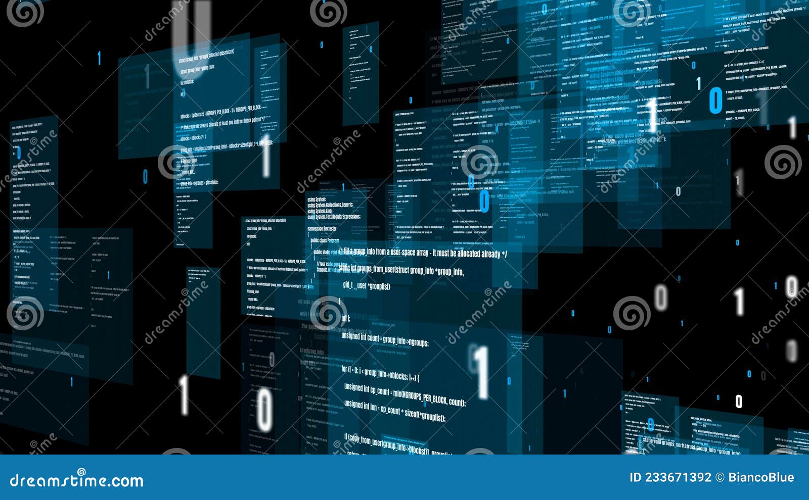 Visionary Programming and Coding of Future Software Stock Illustration - Illustration of develop ...