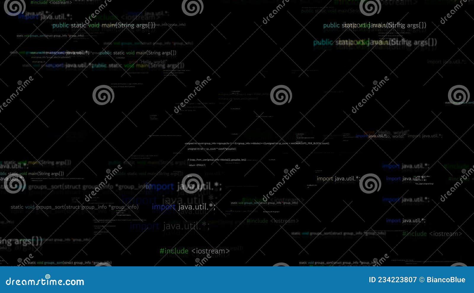 Visionary Programming and Coding of Future Software Stock Illustration - Illustration of ...