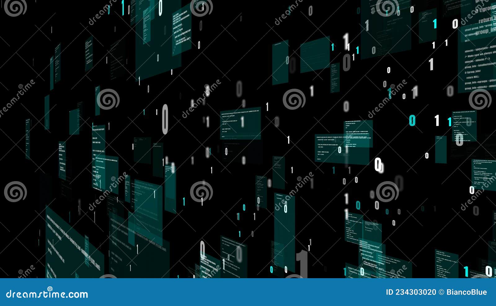 Visionary Programming and Coding of Future Software Stock Illustration ...