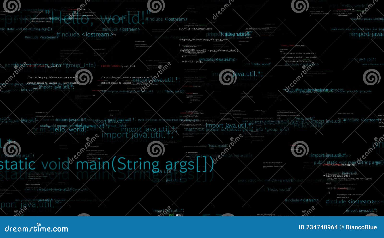 Visionary Programming and Coding of Future Software Stock Illustration ...