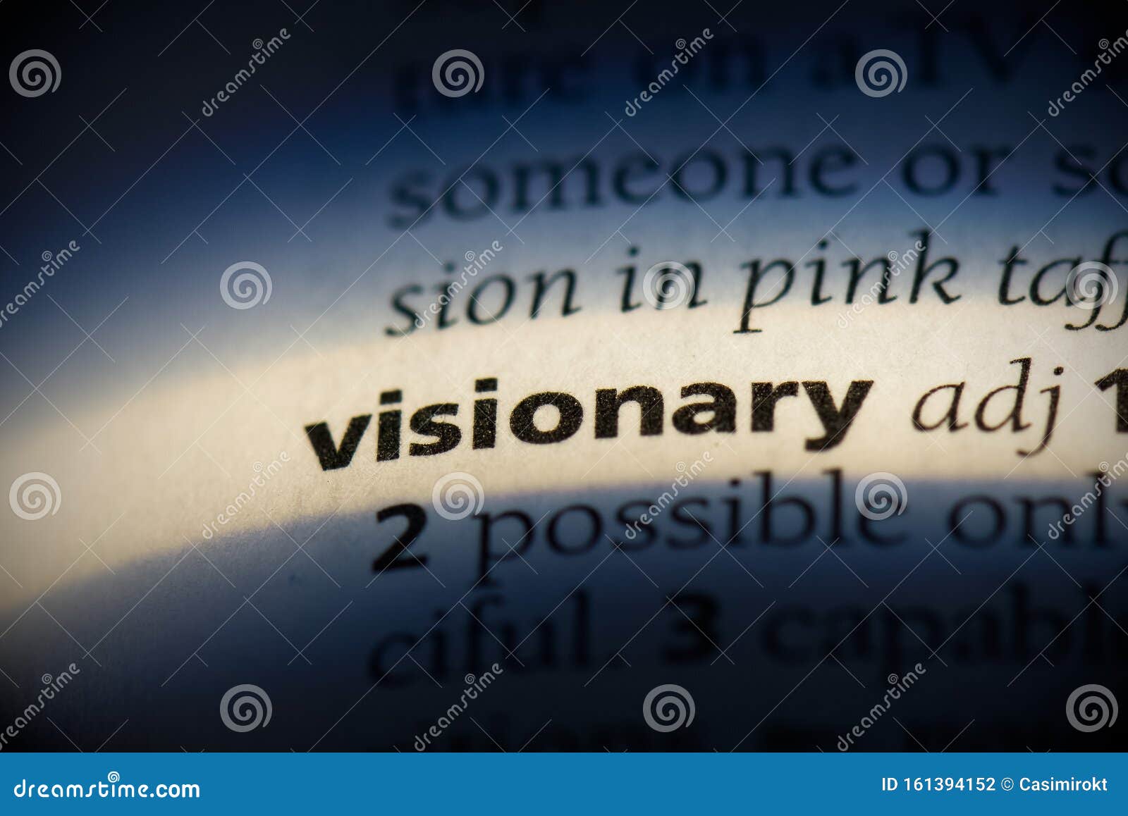 Visionary stock photo. Image of paper, english, page - 161394152