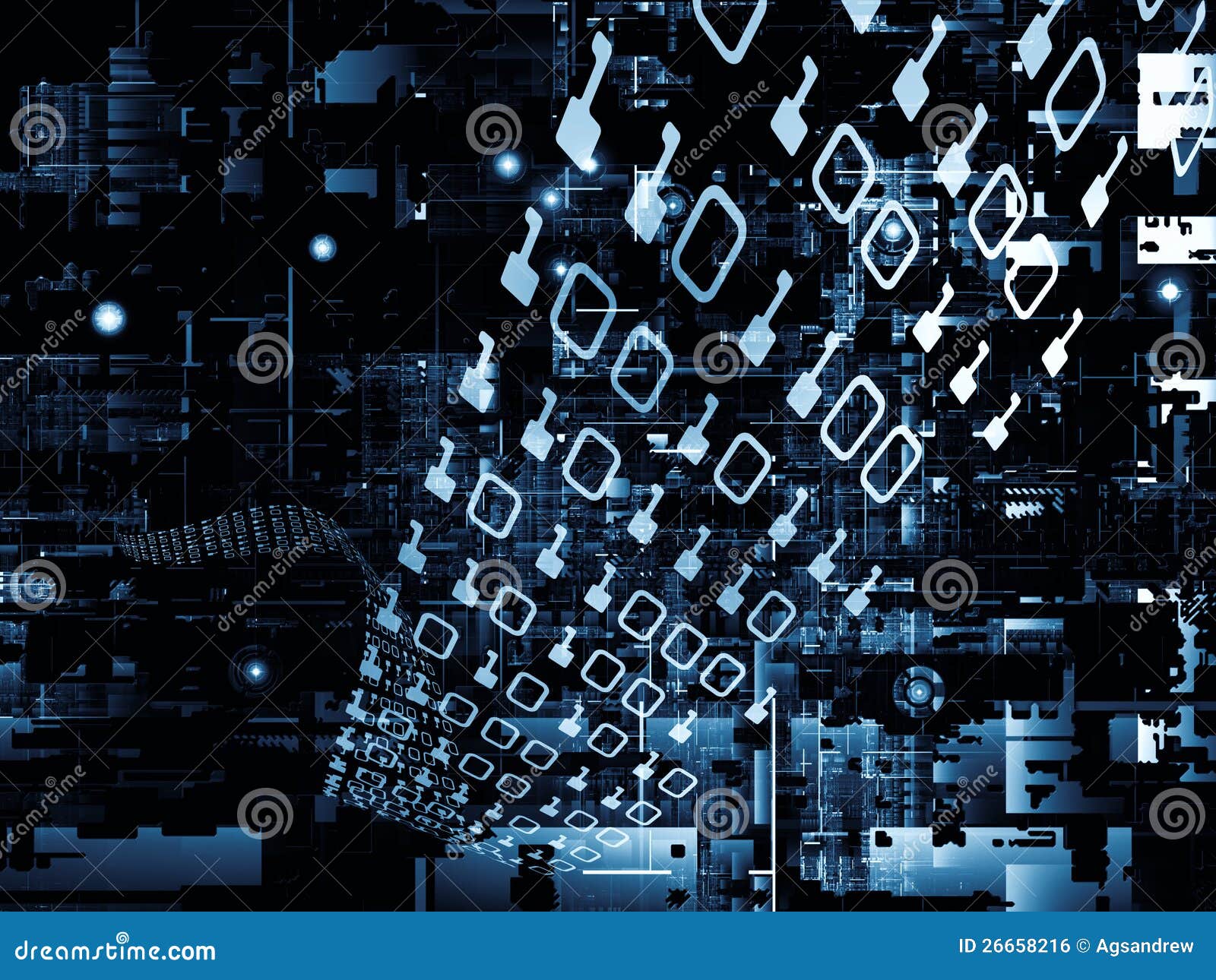 Visione Della Rete Digitale Fotografia Stock - Immagine di nero, grunge ...