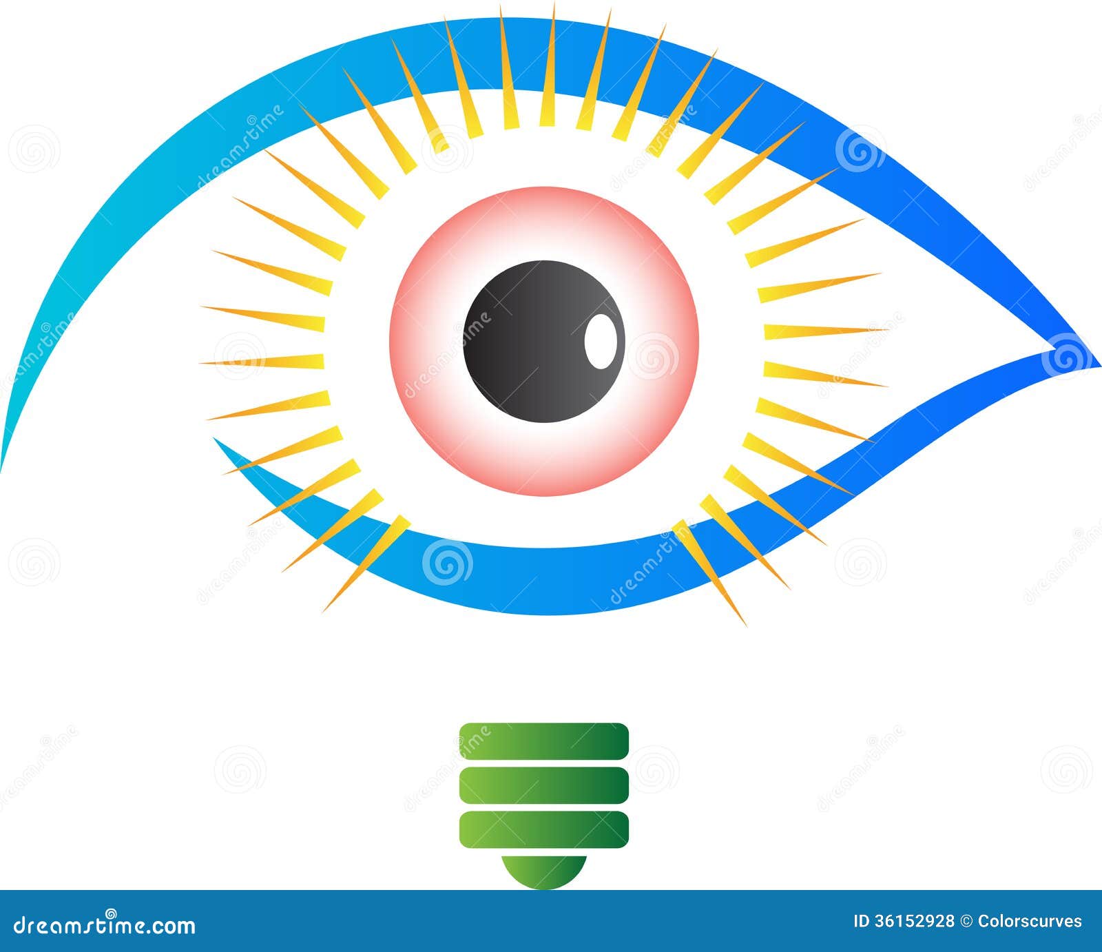 Visione luminosa illustrazione vettoriale. Illustrazione di futuro ...