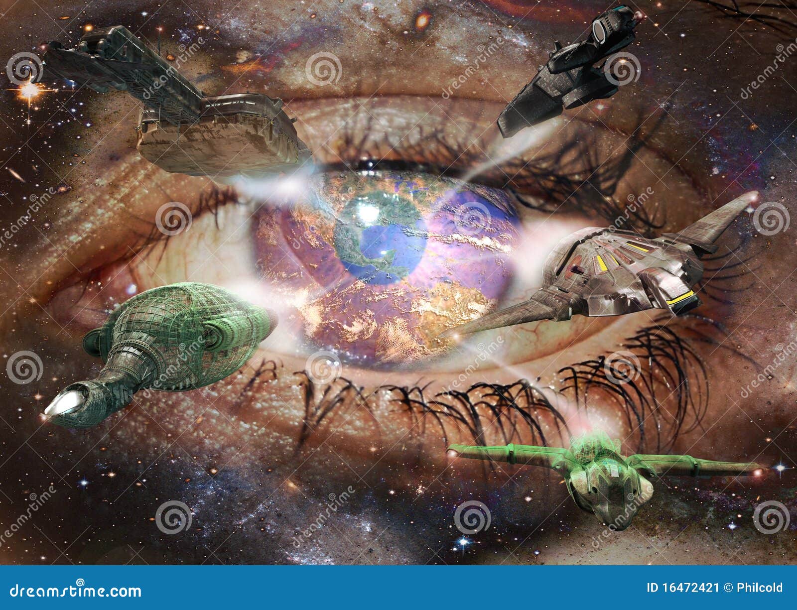 Visiones del futuro stock de ilustración. Ilustración de azul - 16472421