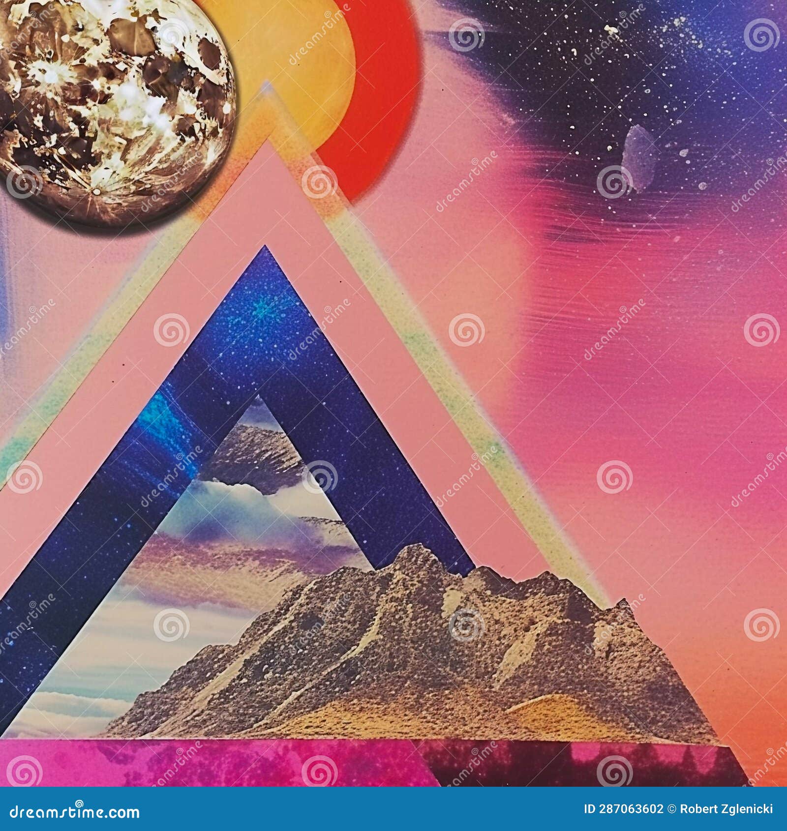 Visions Beyond Reality: Abstract Surreal Landscape Collage Art ...