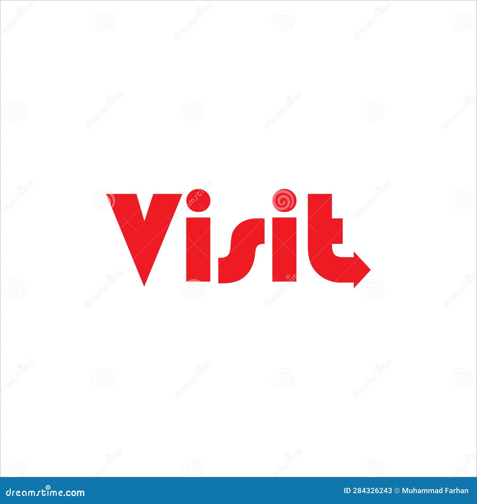 Visit Wordmark Logo Graphic Design Stock Vector - Illustration of ...