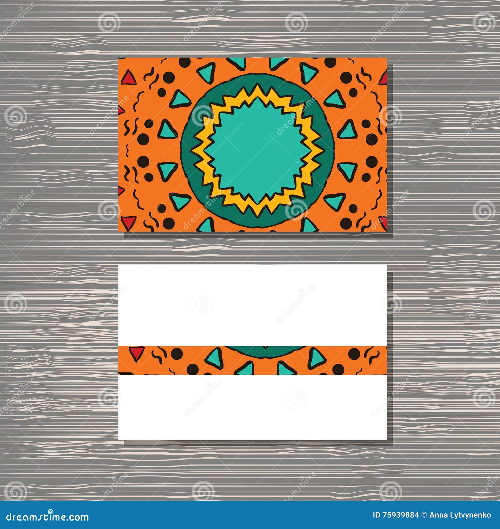 Visit card template stock illustration. Illustration of frame - 75939884