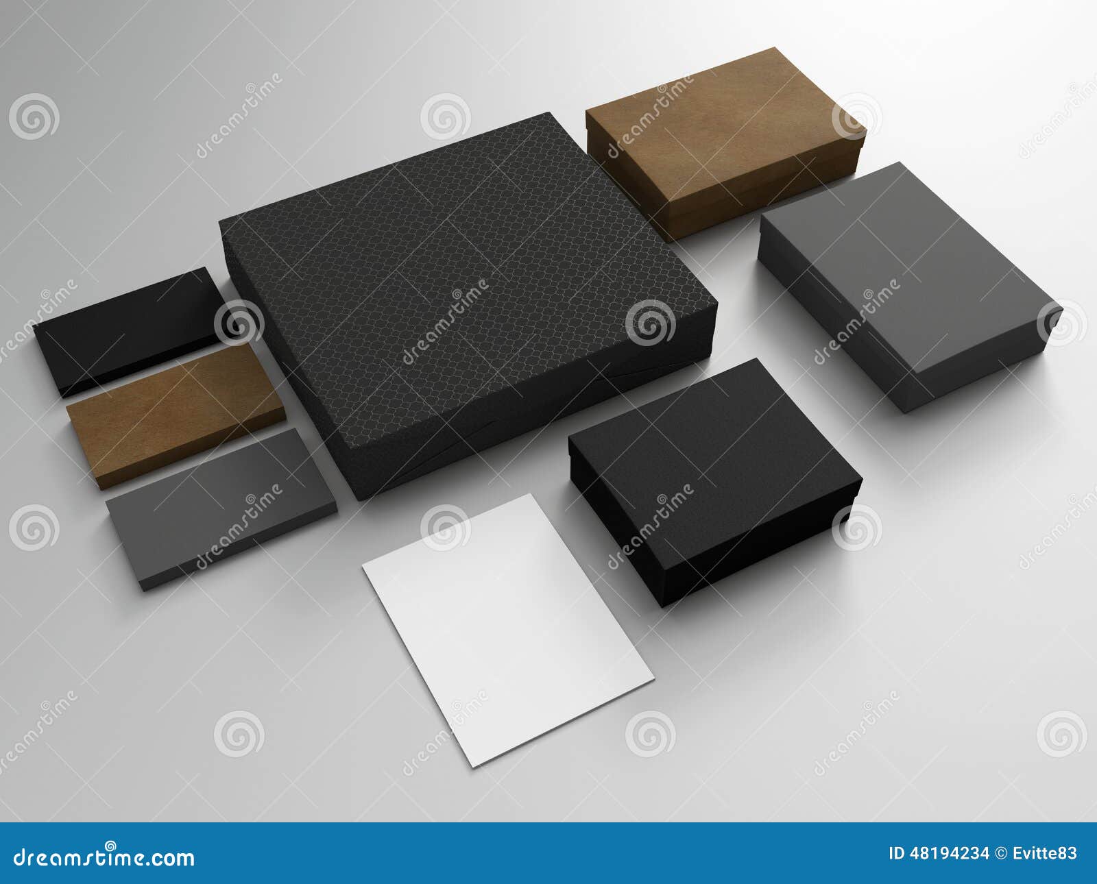 Visit Cards and Boxes Business Template Stock Illustration ...