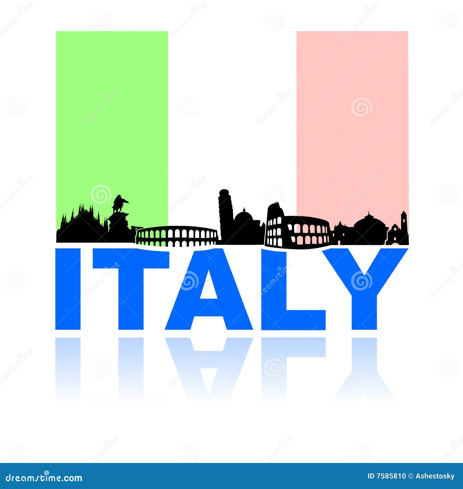 Visit Italy Tourism Landmarks Stock Vector - Illustration of background ...