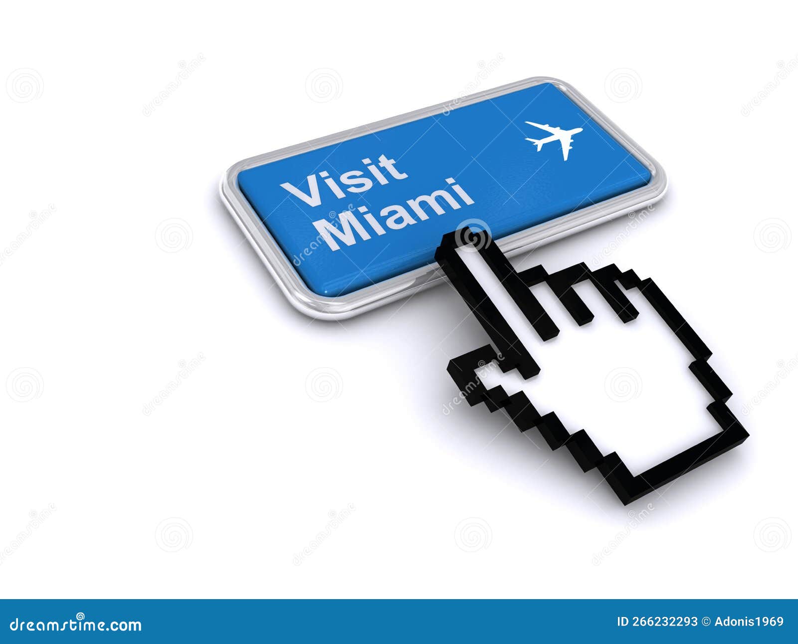 Visit Miami Button on White Stock Illustration - Illustration of ...