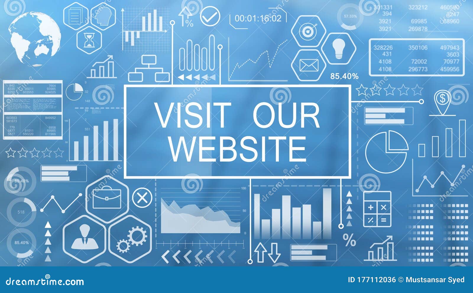 Visit Our Website, Animated Typography Stock Illustration ...