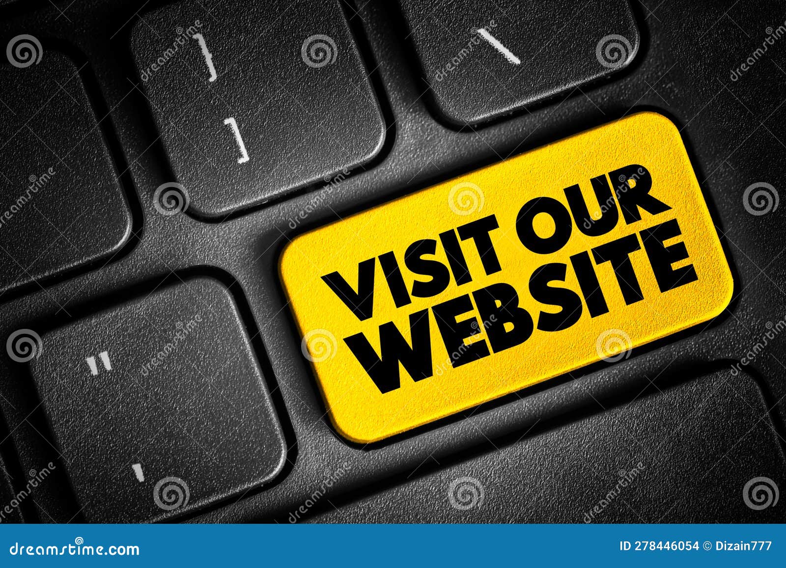 Visit Our Website Text Button on Keyboard, Concept Background Stock ...