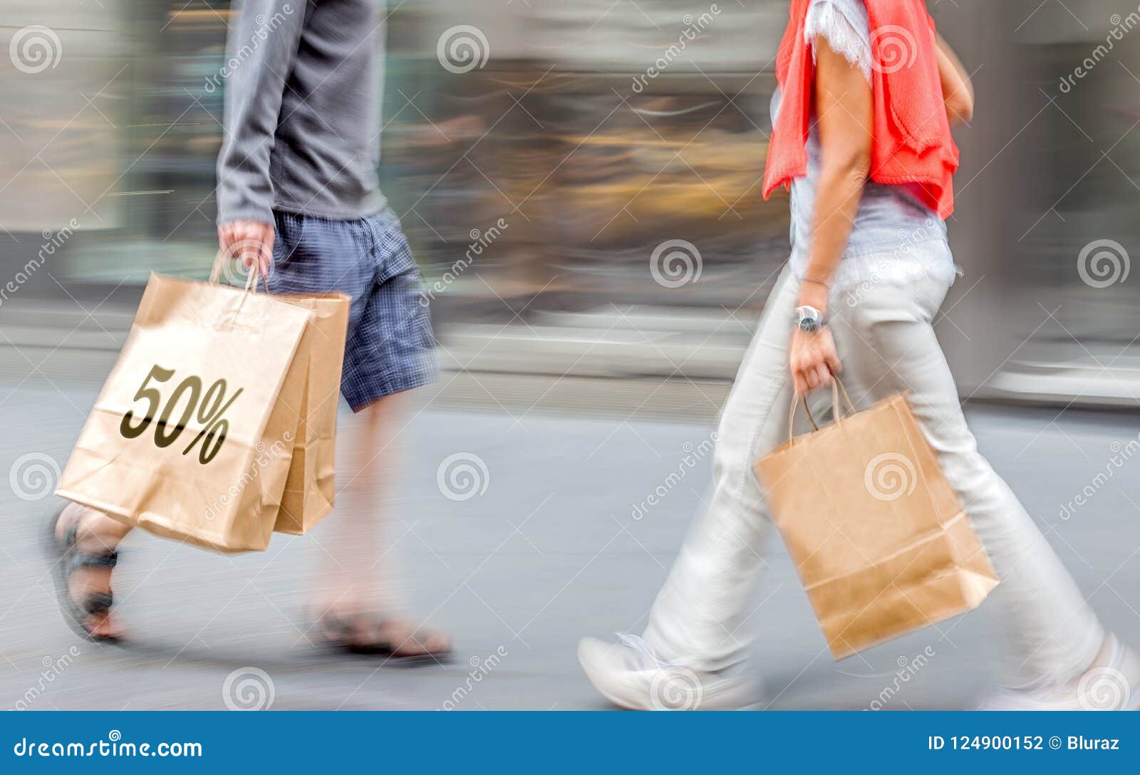 Visit the shops in city stock photo. Image of bags, modern - 124900152