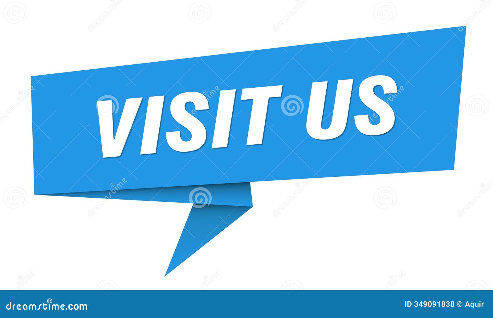 Visit Us Banner. Visit Us Speech Bubble, Label, Sticker, Sign Template ...