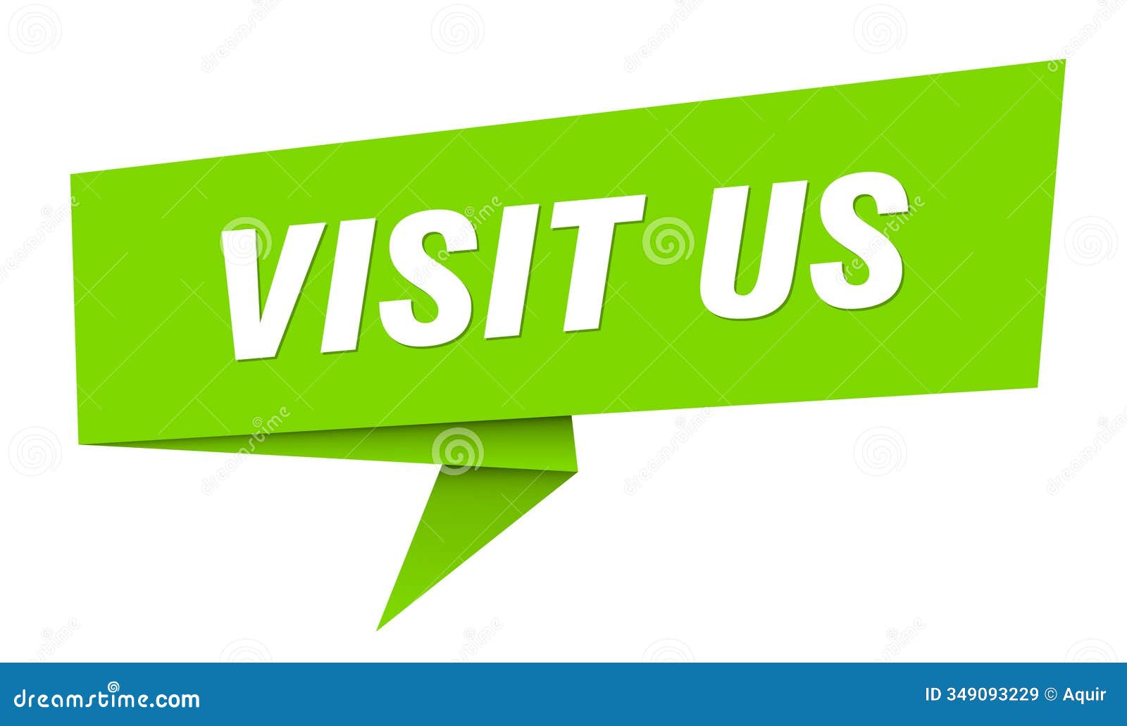 Visit Us Banner. Visit Us Speech Bubble Label Set. Vector Illustration ...