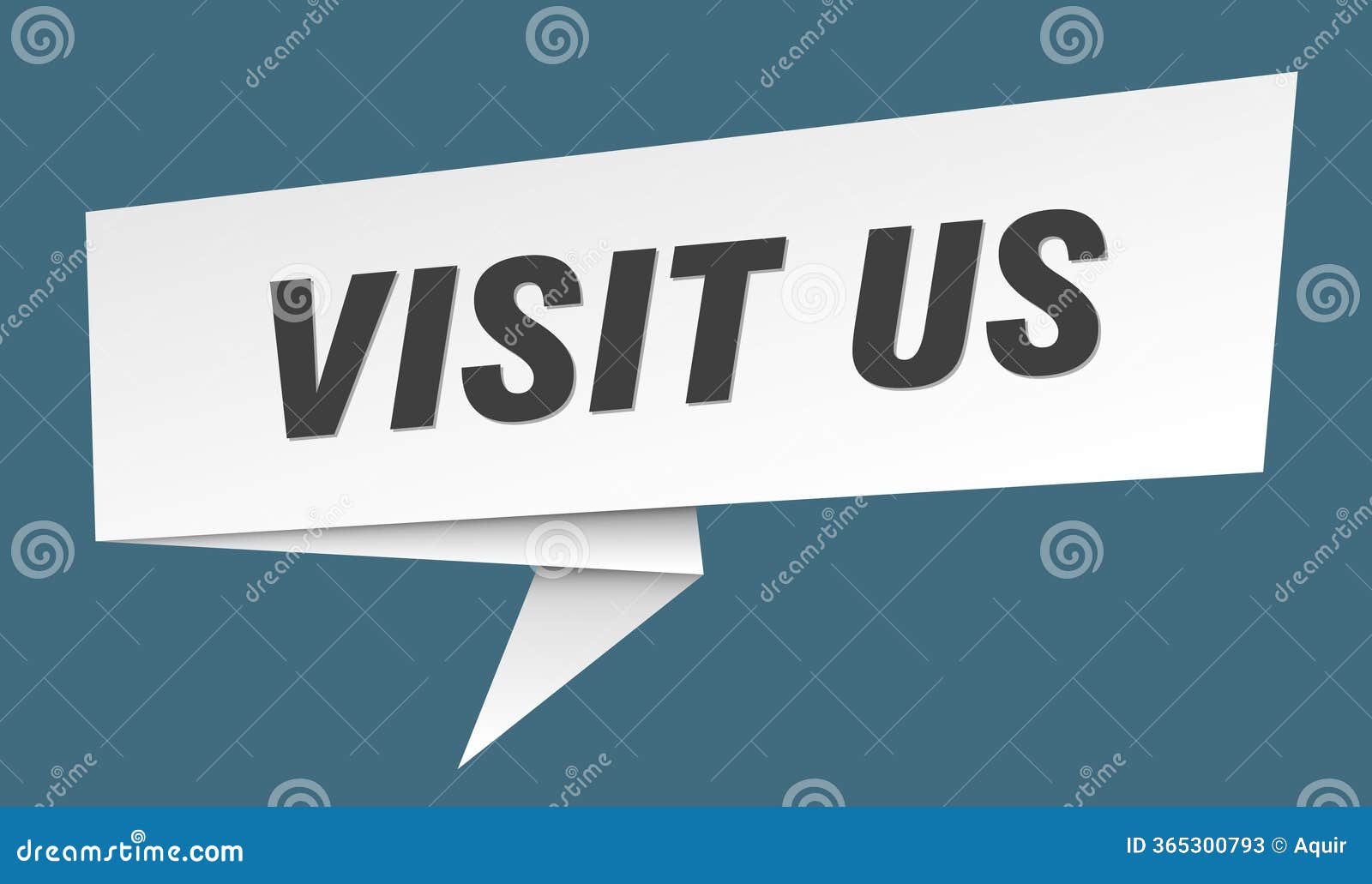 Visit Us Banner. Visit Us Speech Bubble, Label, Sticker, Sign Template ...