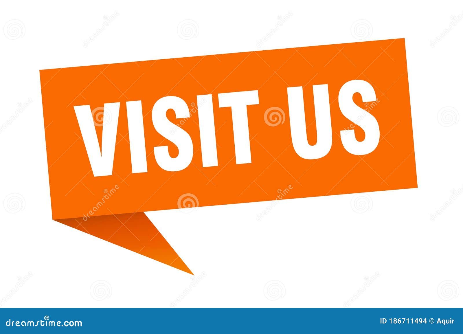 Visit Us Banner. Visit Us Speech Bubble Label Set. Vector Illustration ...