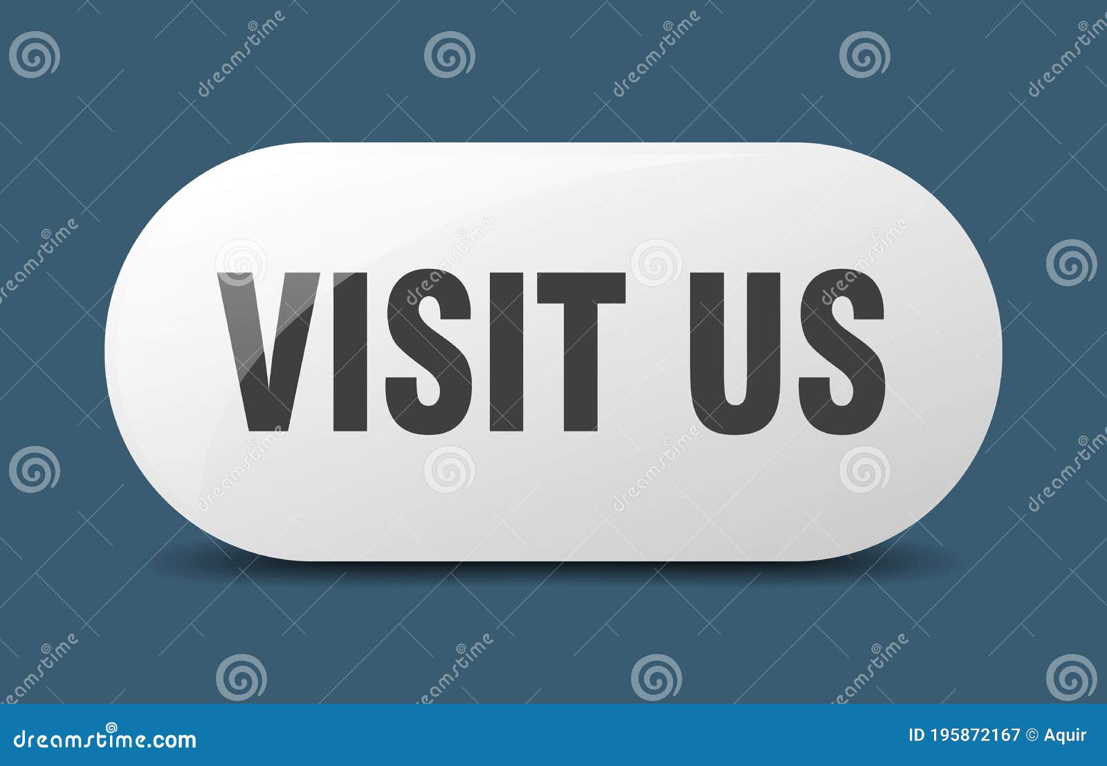 Visit Us Button. Sticker. Banner. Rounded Glass Sign Stock Vector ...