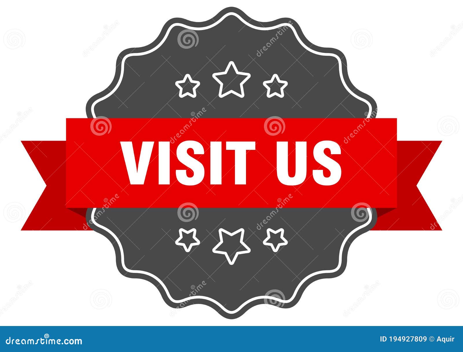 Visit Us Label. Visit Us Isolated Seal. Sticker. Sign Stock Vector ...