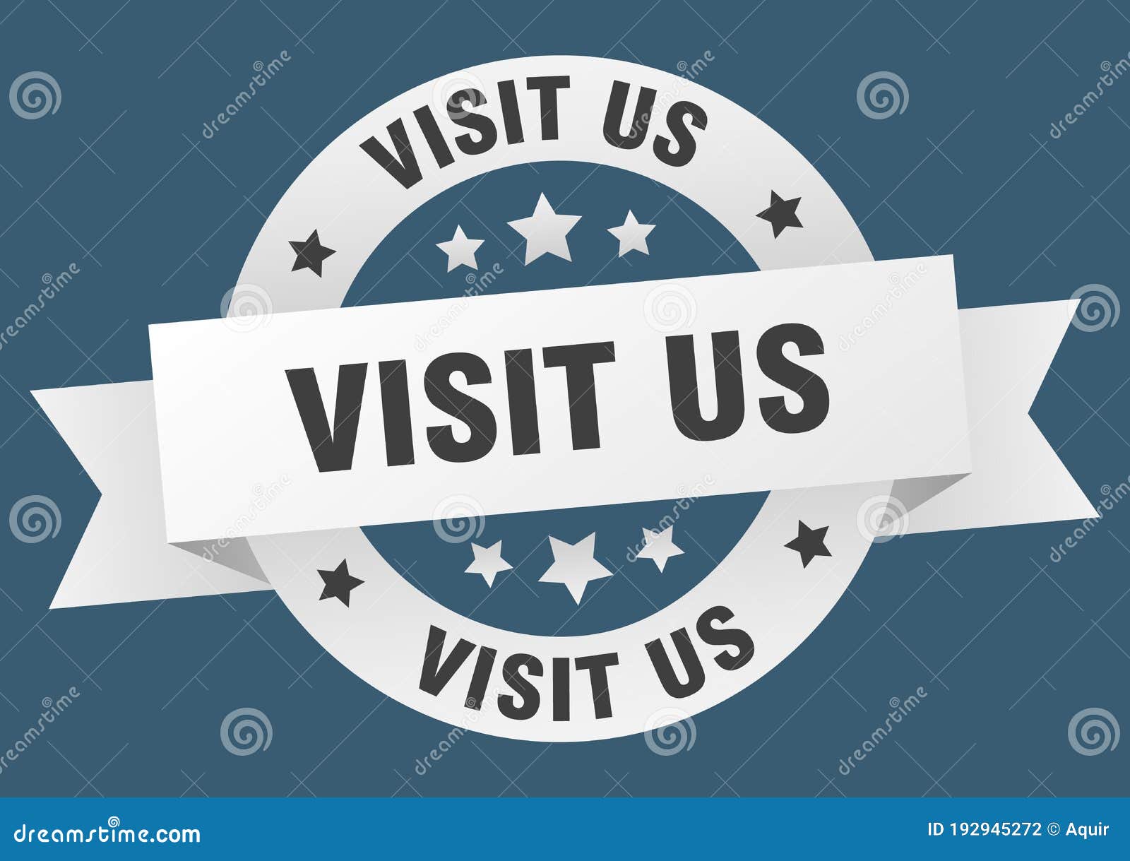 Visit Us Round Ribbon Isolated Label. Visit Us Sign Stock Vector ...