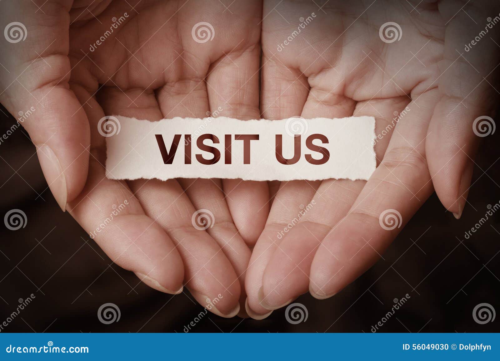 Visit us text on hand stock photo. Image of connect, people - 56049030