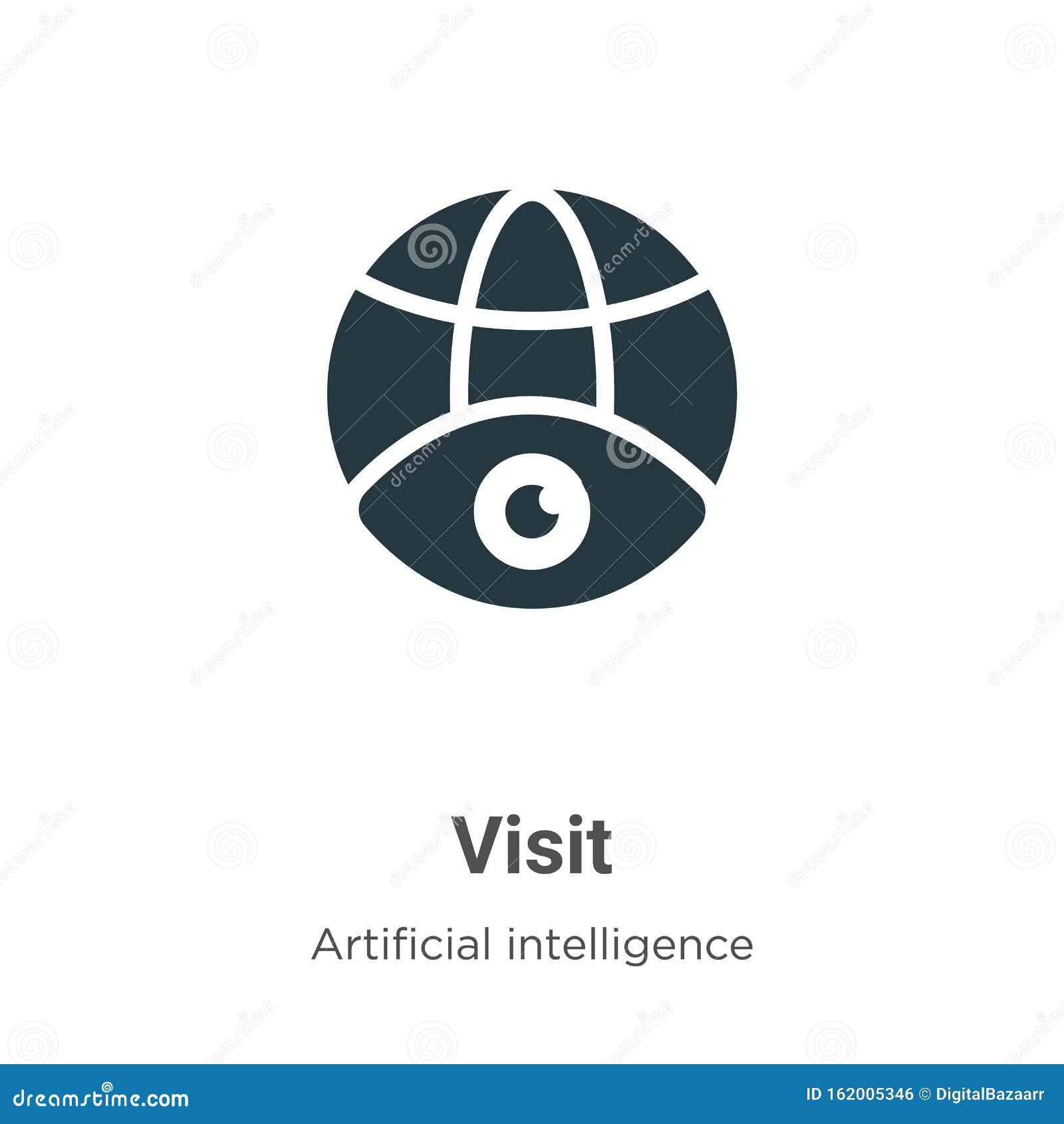 Visit Vector Icon On White Background. Flat Vector Visit Icon Symbol ...