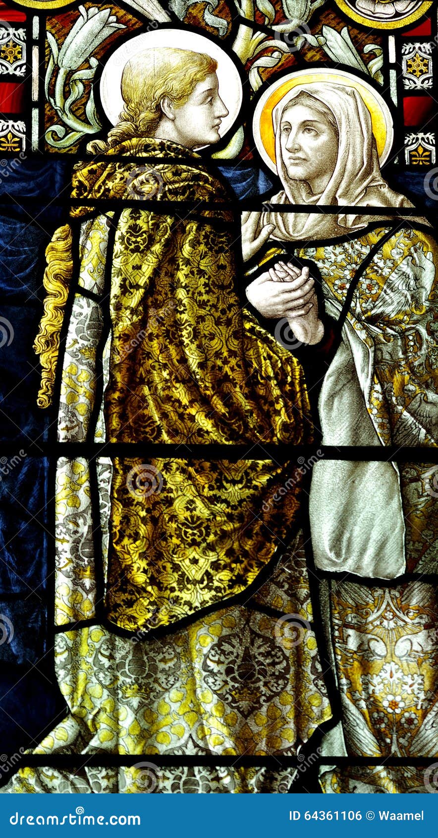 The Visitation in Stained Glass Stock Photo - Image of visitation ...